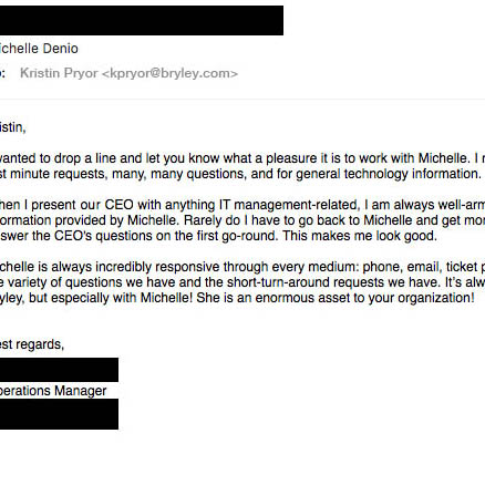 I wanted to drop a line ... - Bryley Systems Inc.